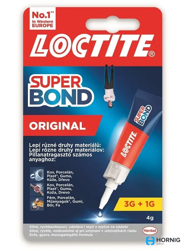 LOCTITE Super Bond Original - 4g (keramika, plast, guma, kůže, dřevo ...
