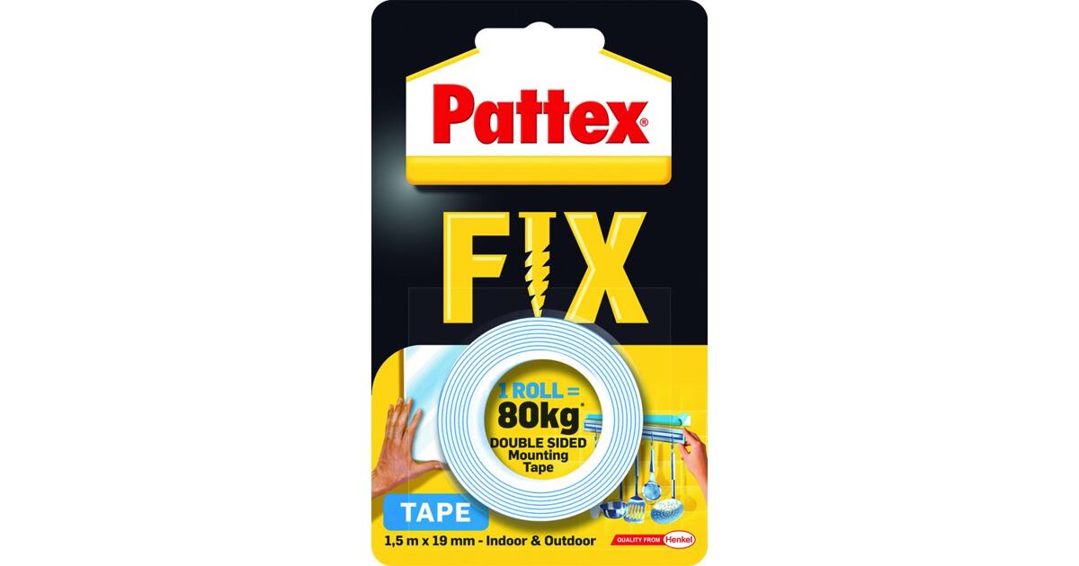 PATTEX montážní páska Super fix do 80kg, 19mm*1,5m 807 - Nářadí Hornig