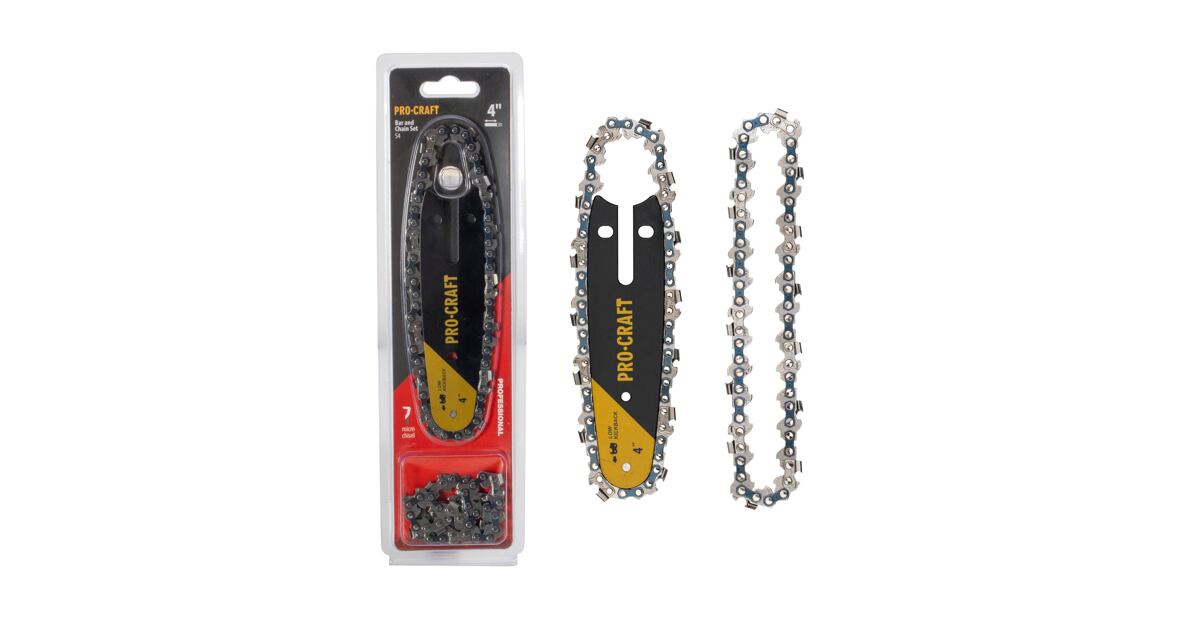 PROCRAFT sada pilových řetězů (2ks) a lišty 100mm pro PKA16, PKA24, S4 - Nářadí Hornig